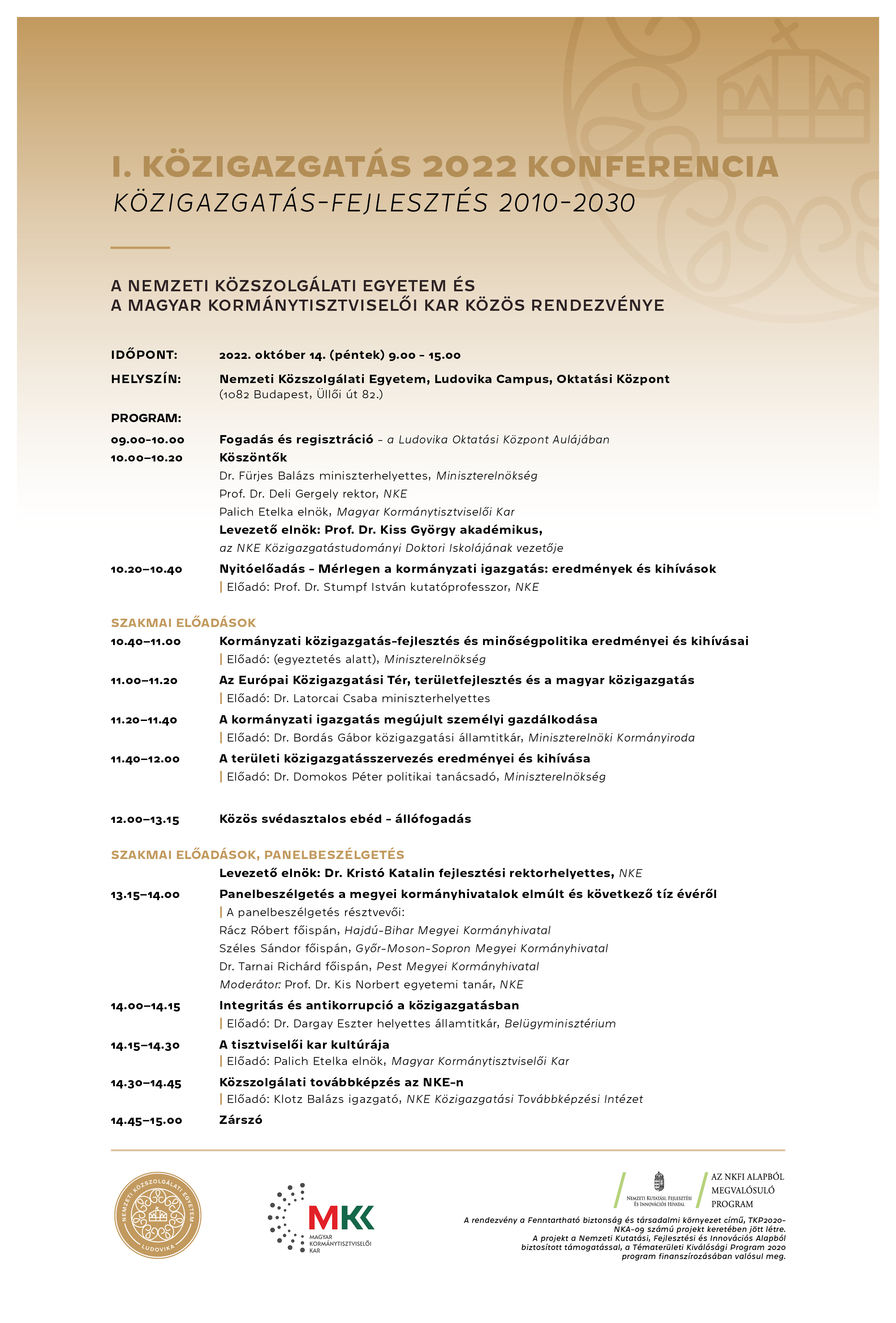 I. Közigazgatás 2022 Konferencia | Magyar Kormánytisztviselői Kar - Információs Portál